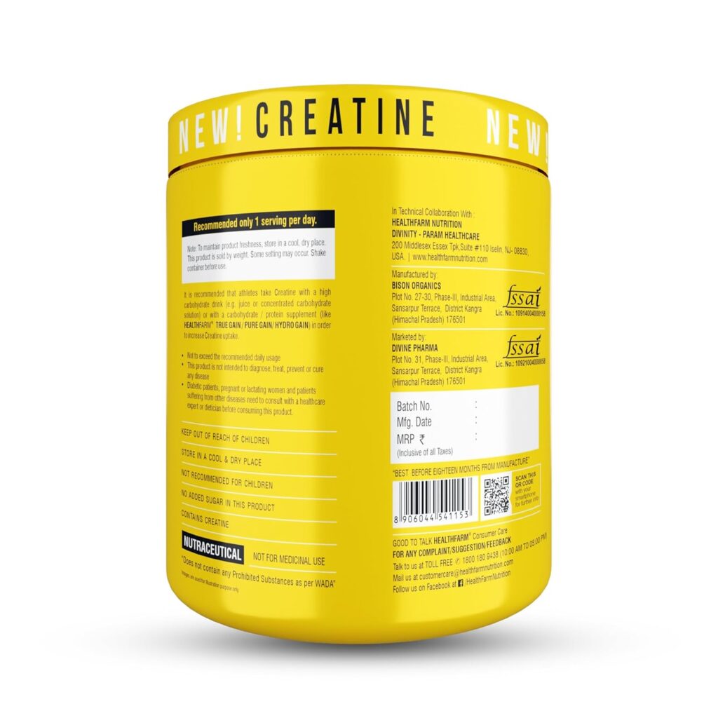 Healthfarm Creatine Monohydrate Powder – Foodhabits | Foodhabits.in ...