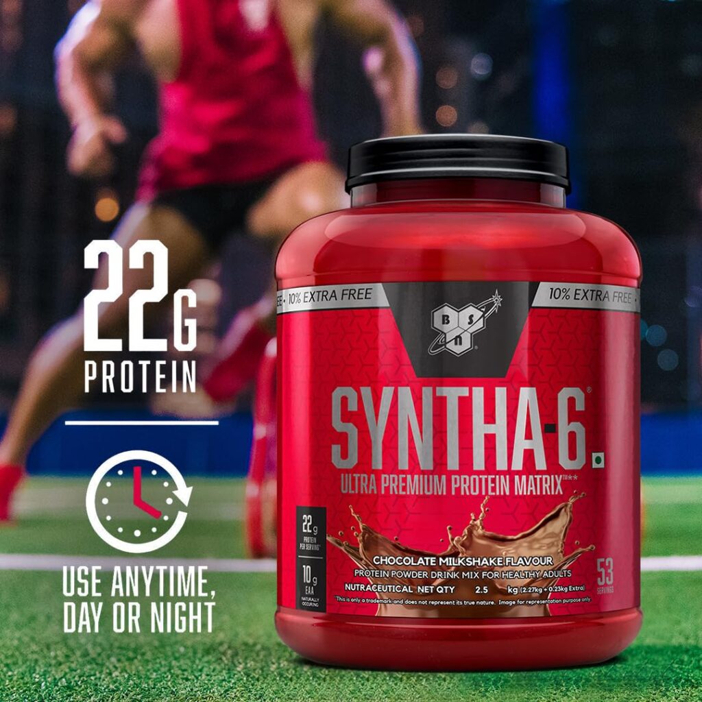 BSN Syntha 6 Protein Powder – 5 lbs+10% Extra, 2.5 kg (Chocolate ...